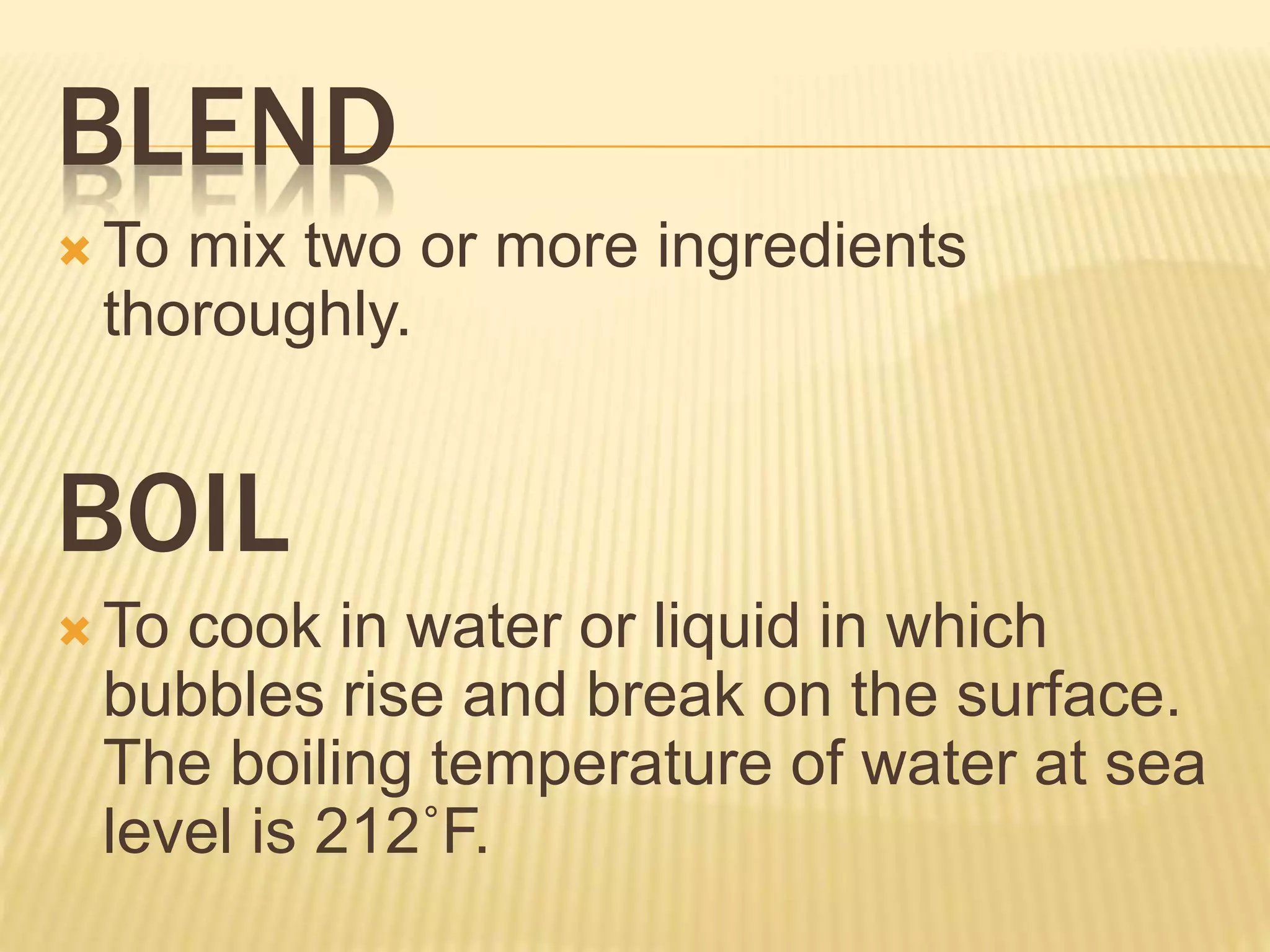 Food preparation terms | PPTX