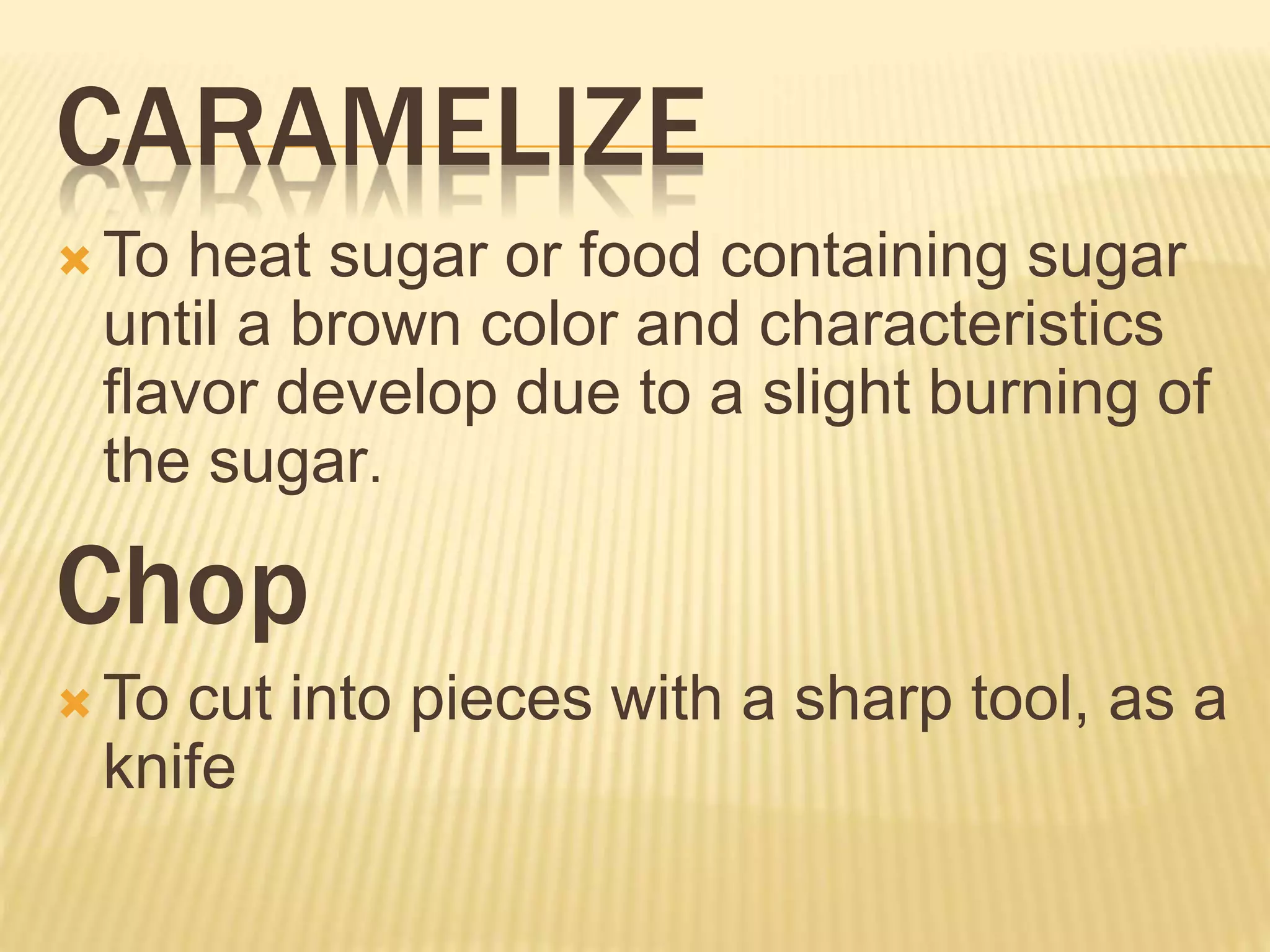 Food preparation terms | PPTX