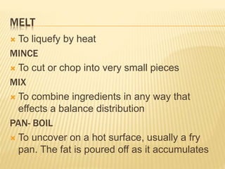 Food preparation terms | PPTX