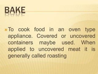 Food preparation terms | PPTX