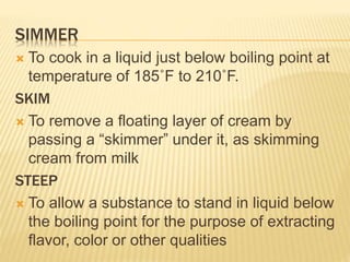 Food preparation terms | PPTX