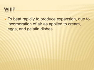 Food preparation terms | PPTX