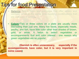Food presentation | PPTX