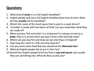 Food presentation with notes | PPT