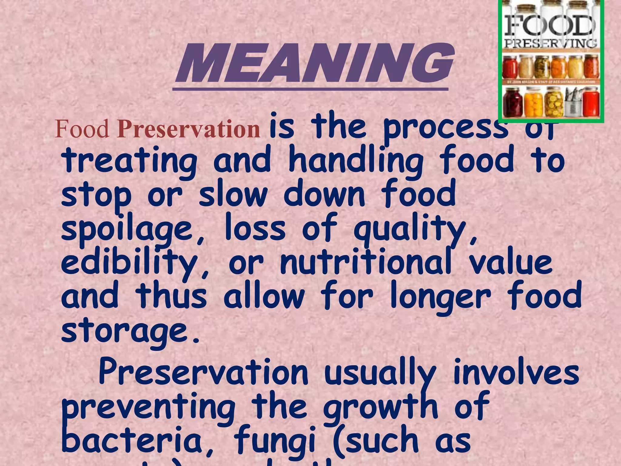 Food preservation | PPTX