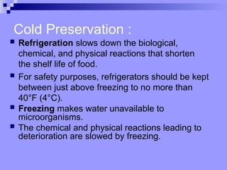 Food preservation by using traditional and modern methods | PPT