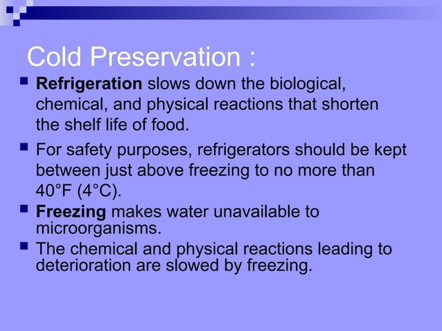 Food preservation by using traditional and modern methods | PPT