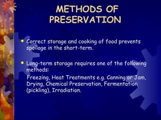 Food preservation freezing | PPT