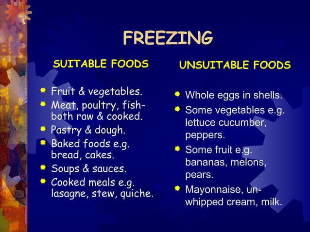 Food preservation freezing | PPT