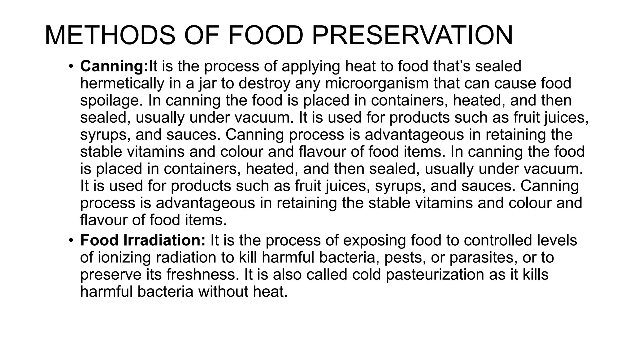 Food preservation and storage | PPTX