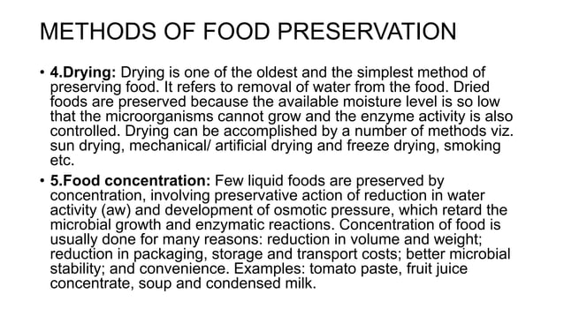 Food preservation and storage | PPTX | Healthy Cooking and Eating ...