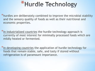 Food preservation by hurdle technology | PPTX