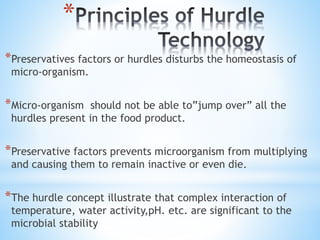 Food preservation by hurdle technology | PPTX
