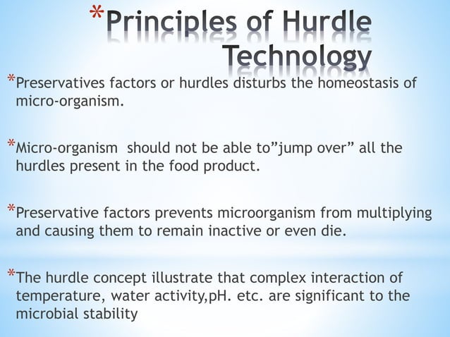 Food preservation by hurdle technology | PPTX | Healthy Cooking and ...