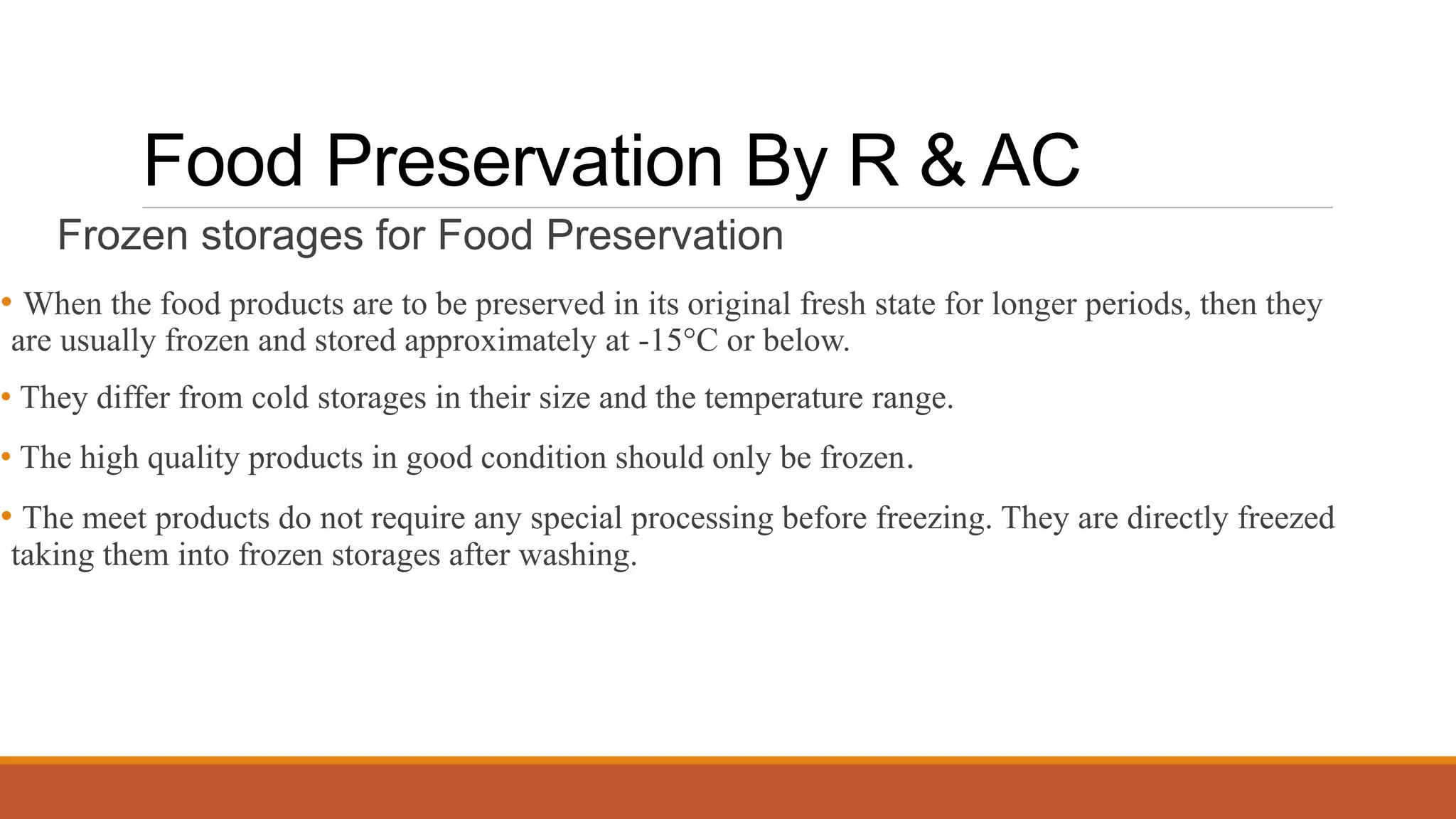 Food preservation by refrigeration and air conditioning | PPTX