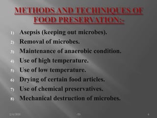 "Food Preservation", by (TS) Shiven R Trambadia | PPTX | Chemistry ...