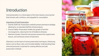 Chemical Aspects of Food preservation (Food Technology, Biochemistry ...