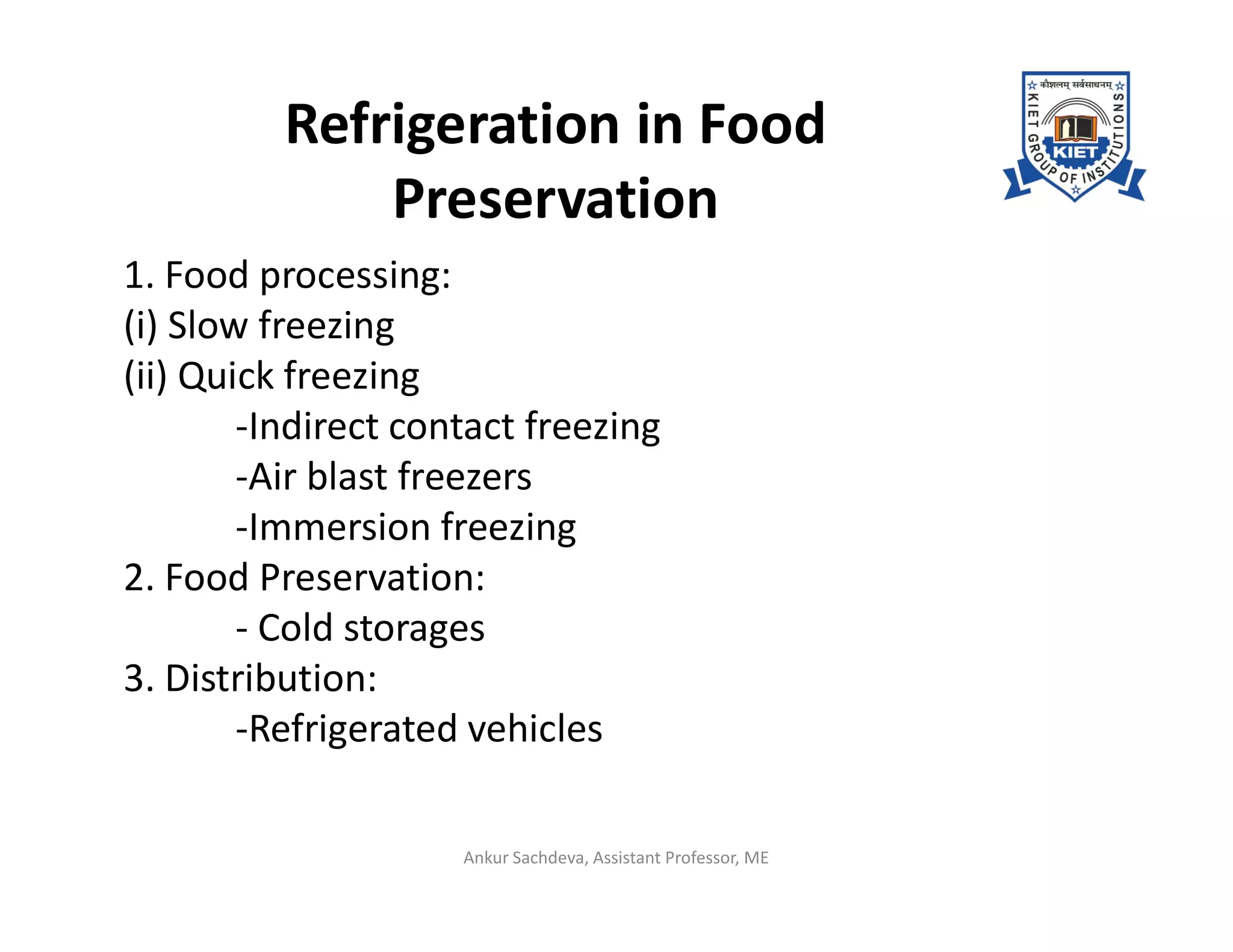 Food Preservation, Cold storage and Refrigerators.pdf