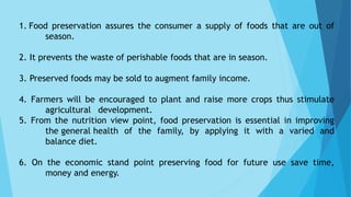 Food preservation, PROCESSING AND LABELLING | PPTX