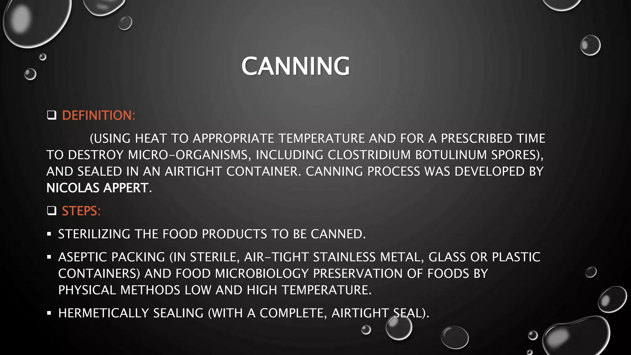 Food preservation or food preservation by high temperature | PPTX