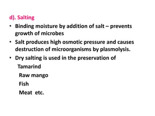 FOOD PRESERVATION TECHNIQUES SMG | PPTX