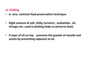 FOOD PRESERVATION TECHNIQUES SMG | PPTX
