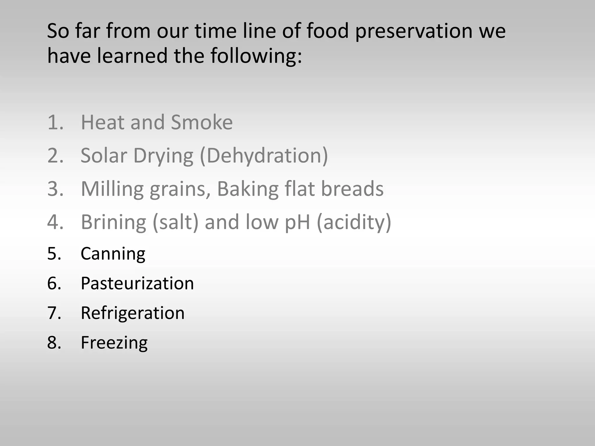 Food preservation time line 1.1 | PPTX