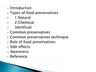 Food preservatives | PPTX