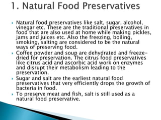 Food preservatives | PPTX