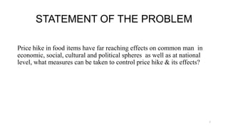 Food price hike impact | PPT