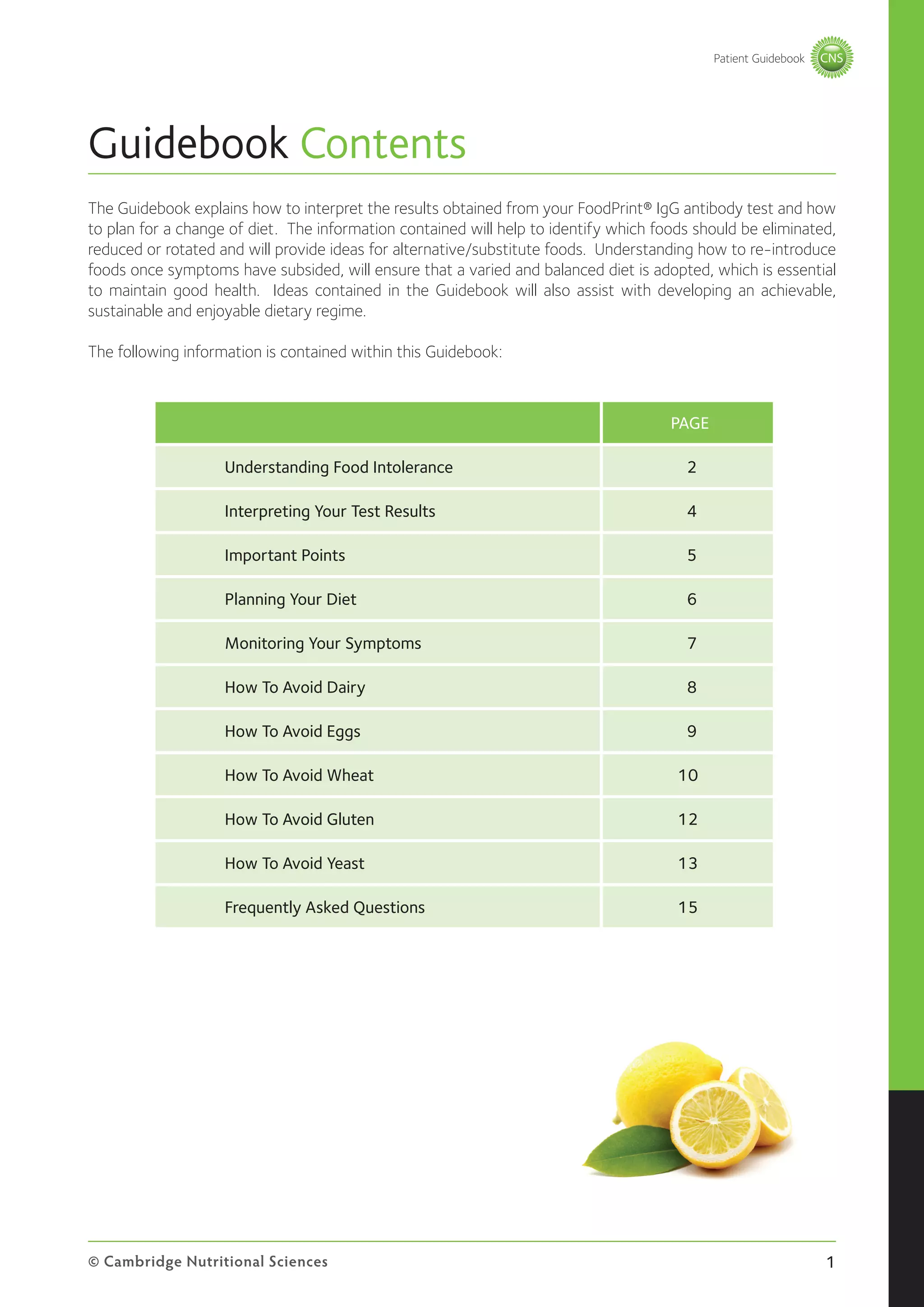 Food Intolerance Guide | PDF