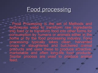Food processing | PPT