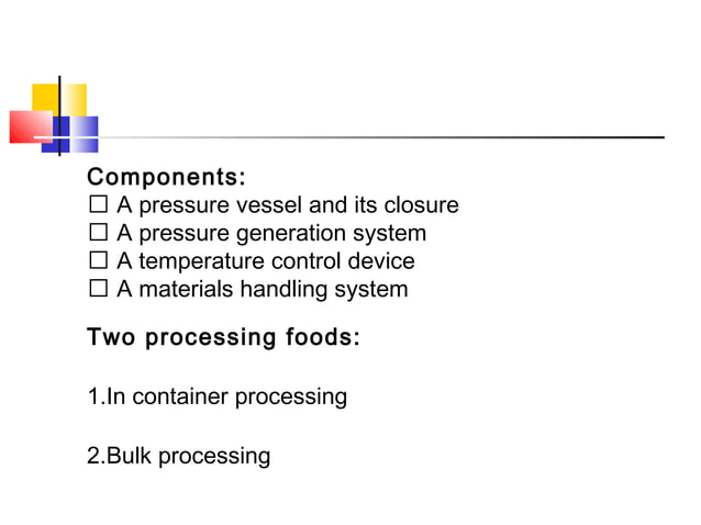 Techniques in Food Processing | PPT | Chemistry | Science
