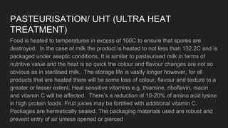 Food processing, types , advantages , explanation | PPTX