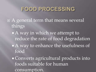 Foodprocessing | PPTX