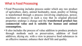 Food processing | PPTX