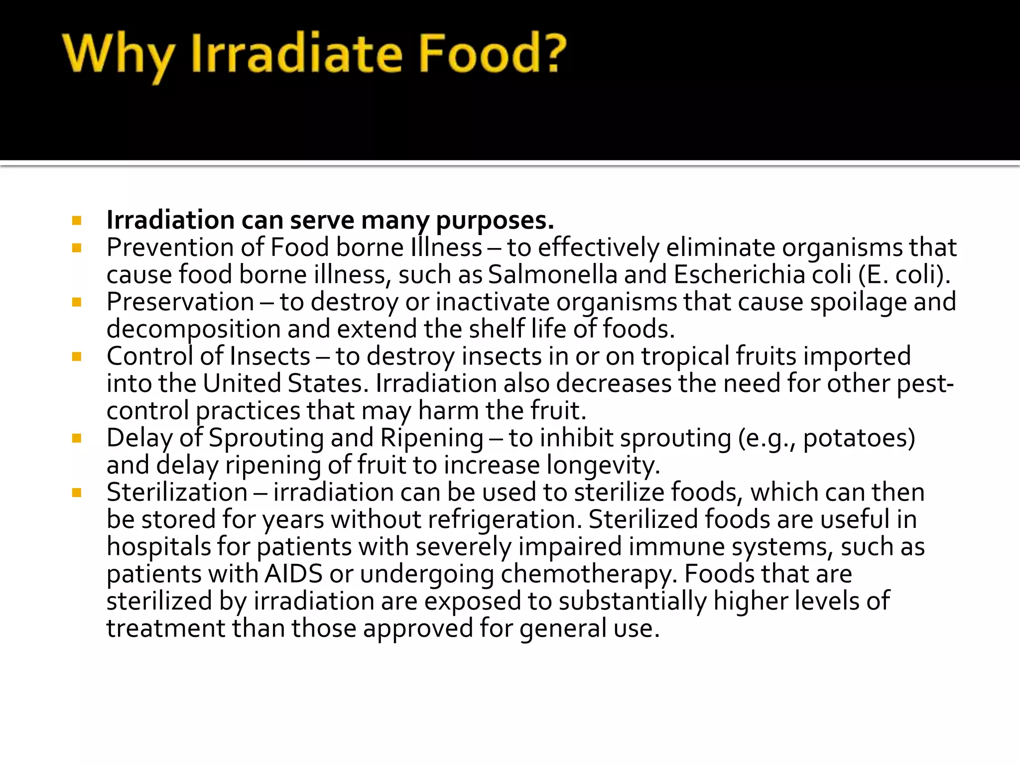 Food processing and Irradiation | PPTX