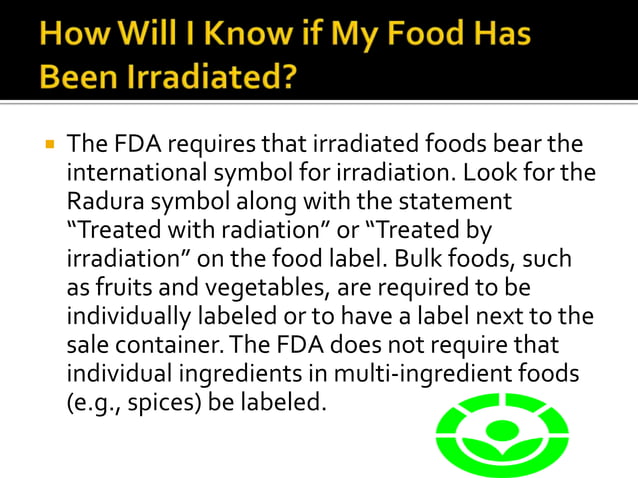 Food processing and Irradiation | PPT