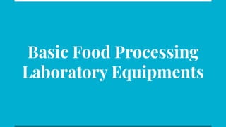 Food processing and preservation equipments | PDF