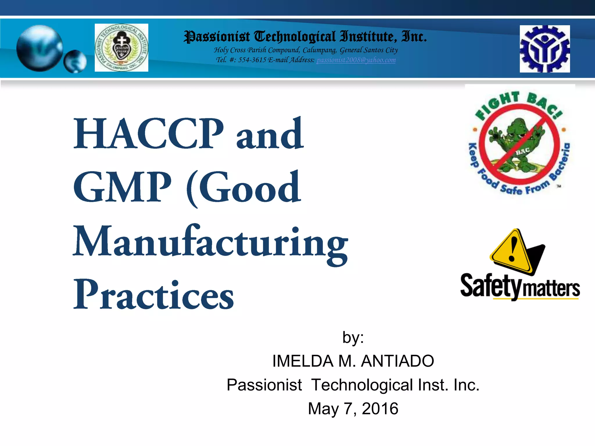 Food Processing HACCP and GMP.ppt