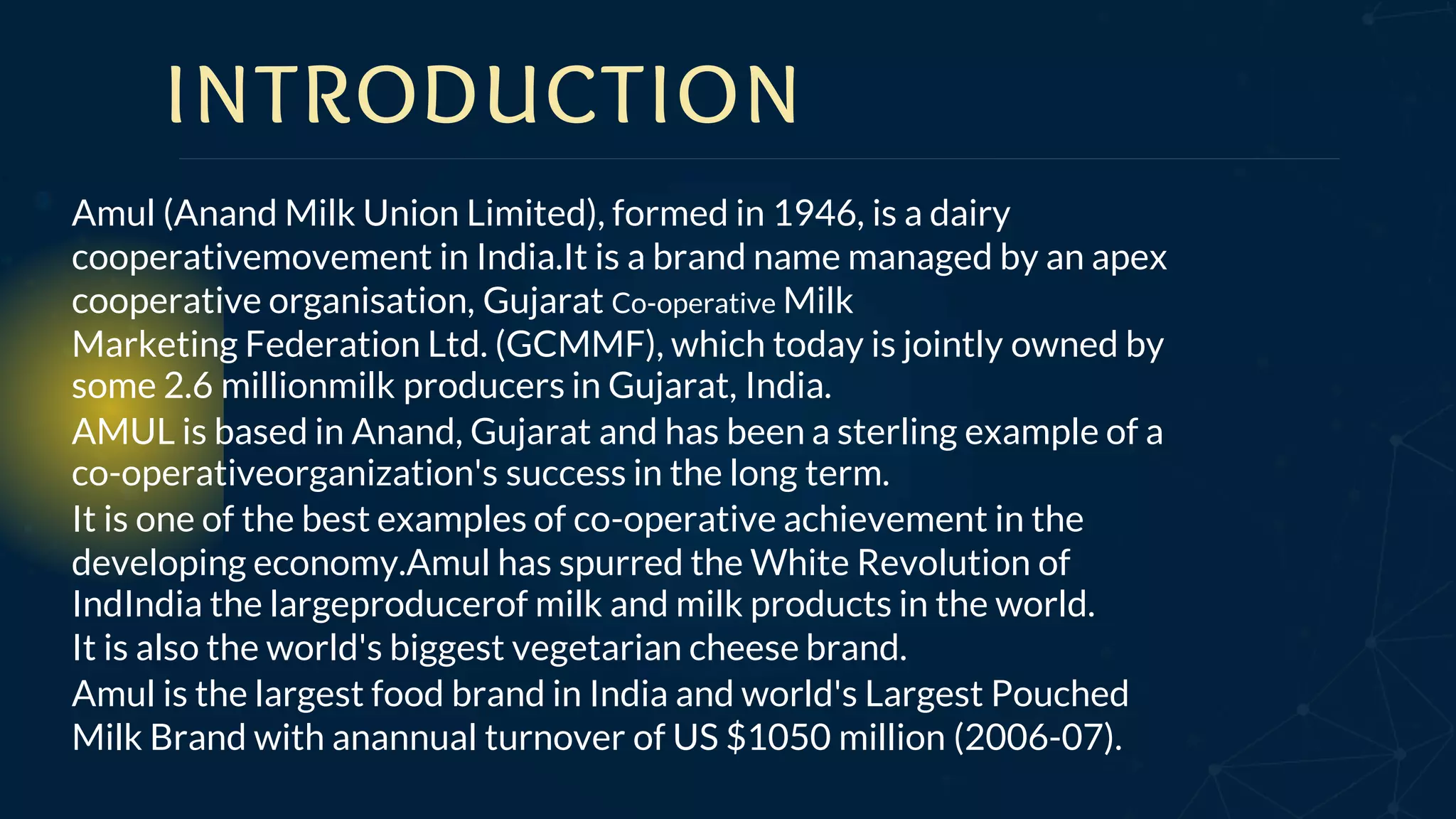 amul project ppt | PPT | Free Download