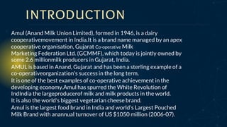 amul project ppt | PPT | Free Download