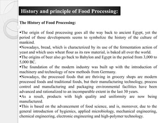 Food processing industry. | PPTX