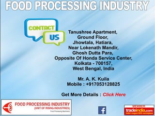 Food Processing Industry, Kolkata, India | PPT