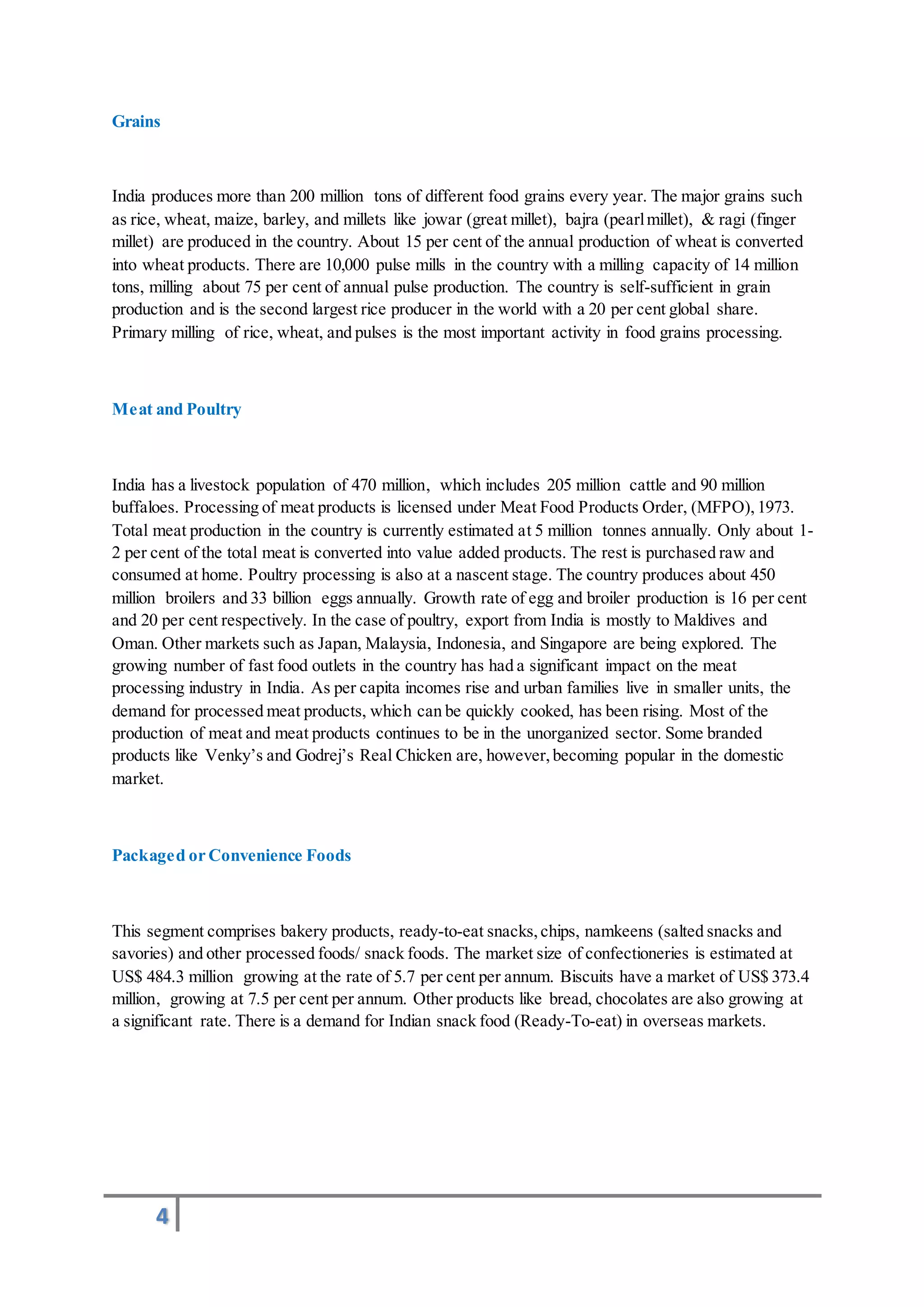 Food processing infrastructure in India | DOCX