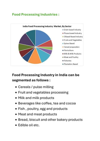 Status and introduction of food processing in india. | PDF