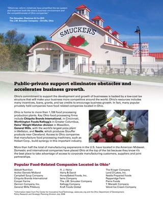 Ohio Food Processing Packaging Industry Brochure | PDF