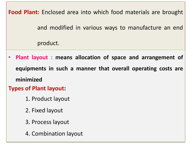 Food processing plant layout design1
