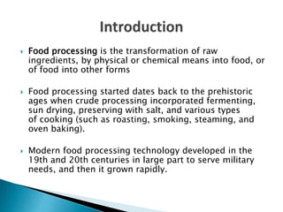 Food processing in India | PPTX