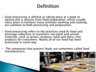 Food processing in India | PPTX